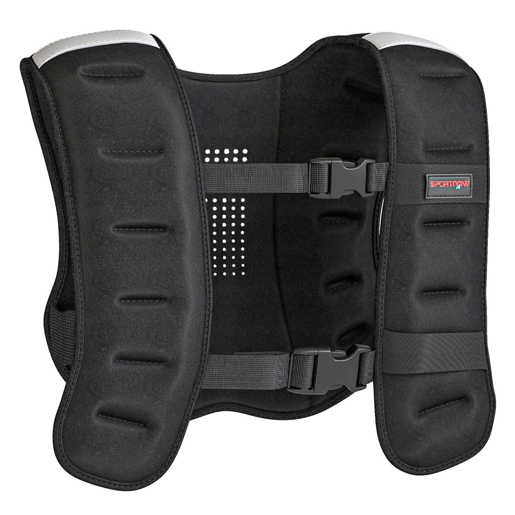 SPORTNOW Weighted Vest, 10 kg Weight Vest with Adjustable Straps, Refl ...