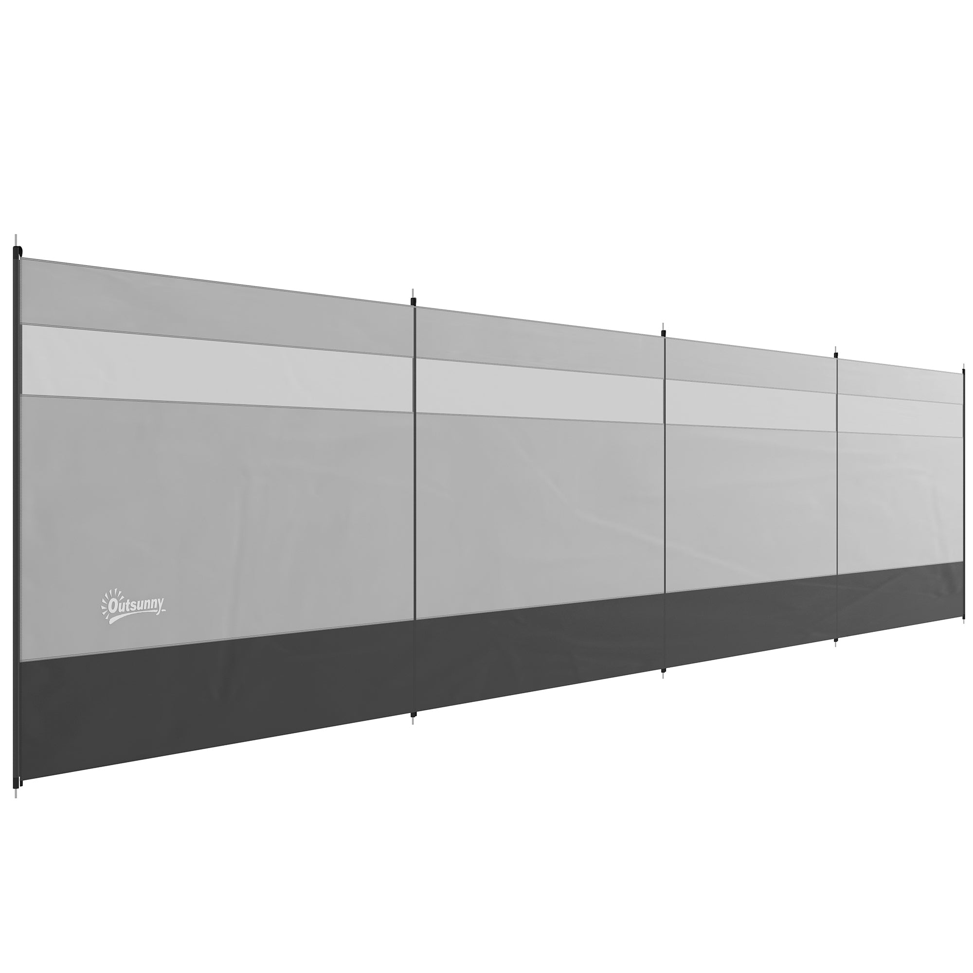 Outsunny Camping Windbreaker with Clear Windows, Carry Bag and Steel P ...