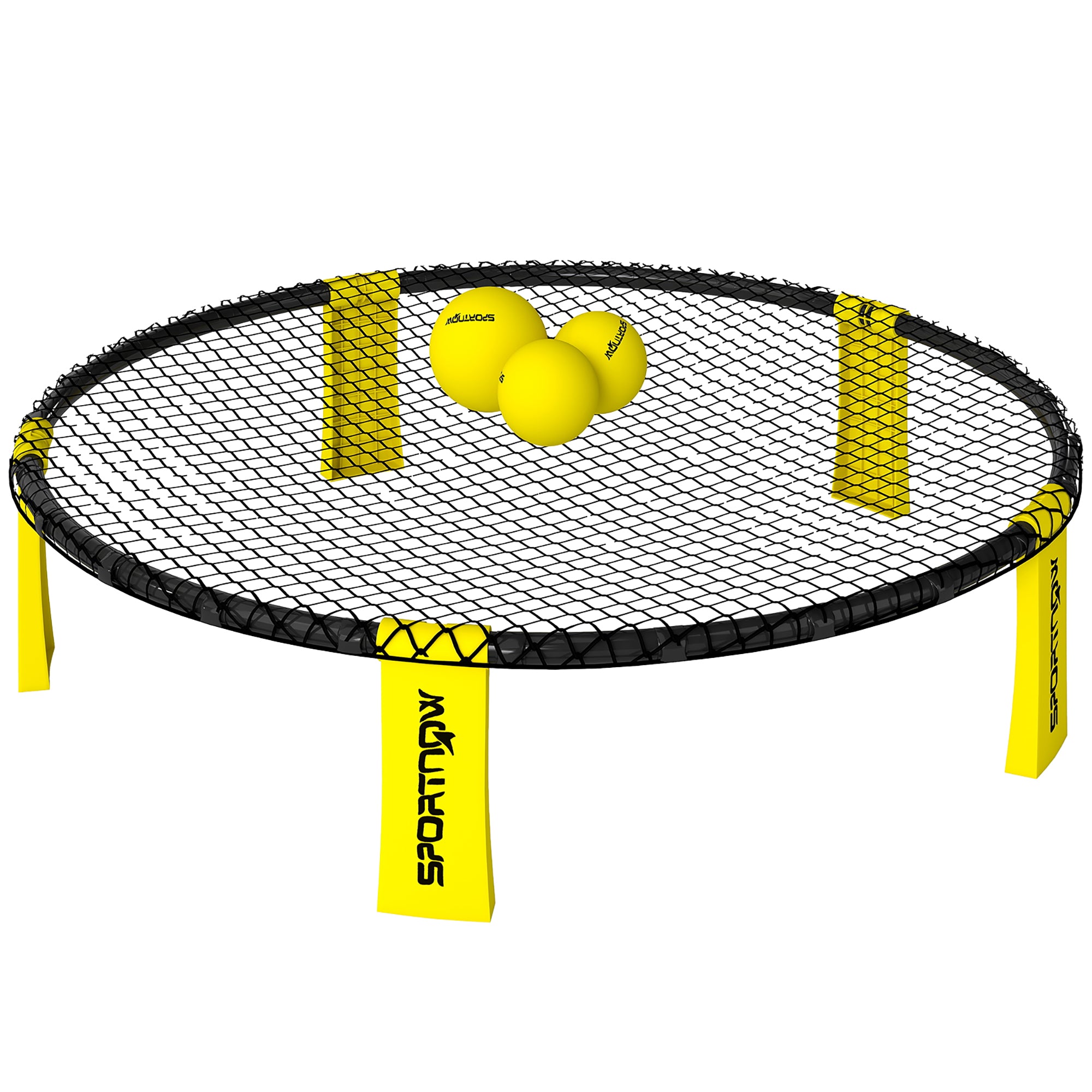 SPORTNOW Spike Ball Set, Mini Beach Games Set with Net, 3 Balls and Ba ...