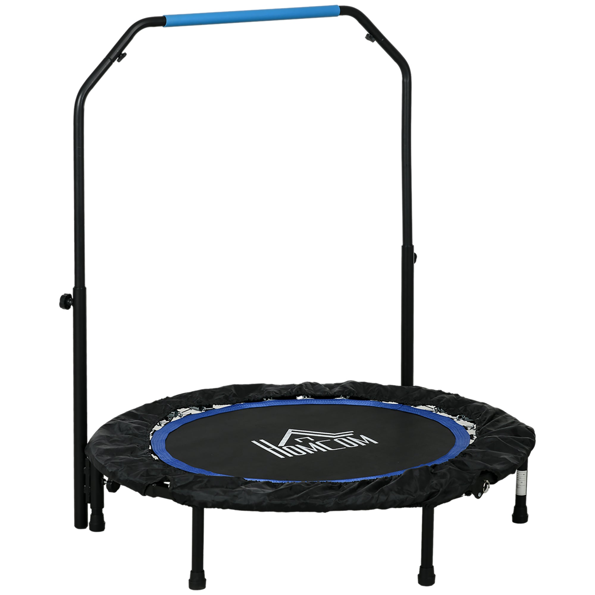 HOMCOM 40" Foldable Mini Fitness Trampoline, with Adjustable Foam Hand ...