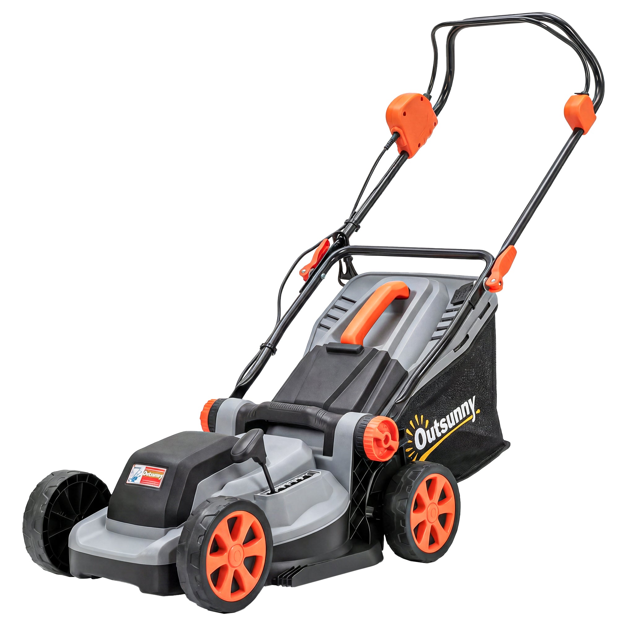 Outsunny 18V Cordless Lawnmower with 2 x 4Ah Batteries, Battery Lawn M ...