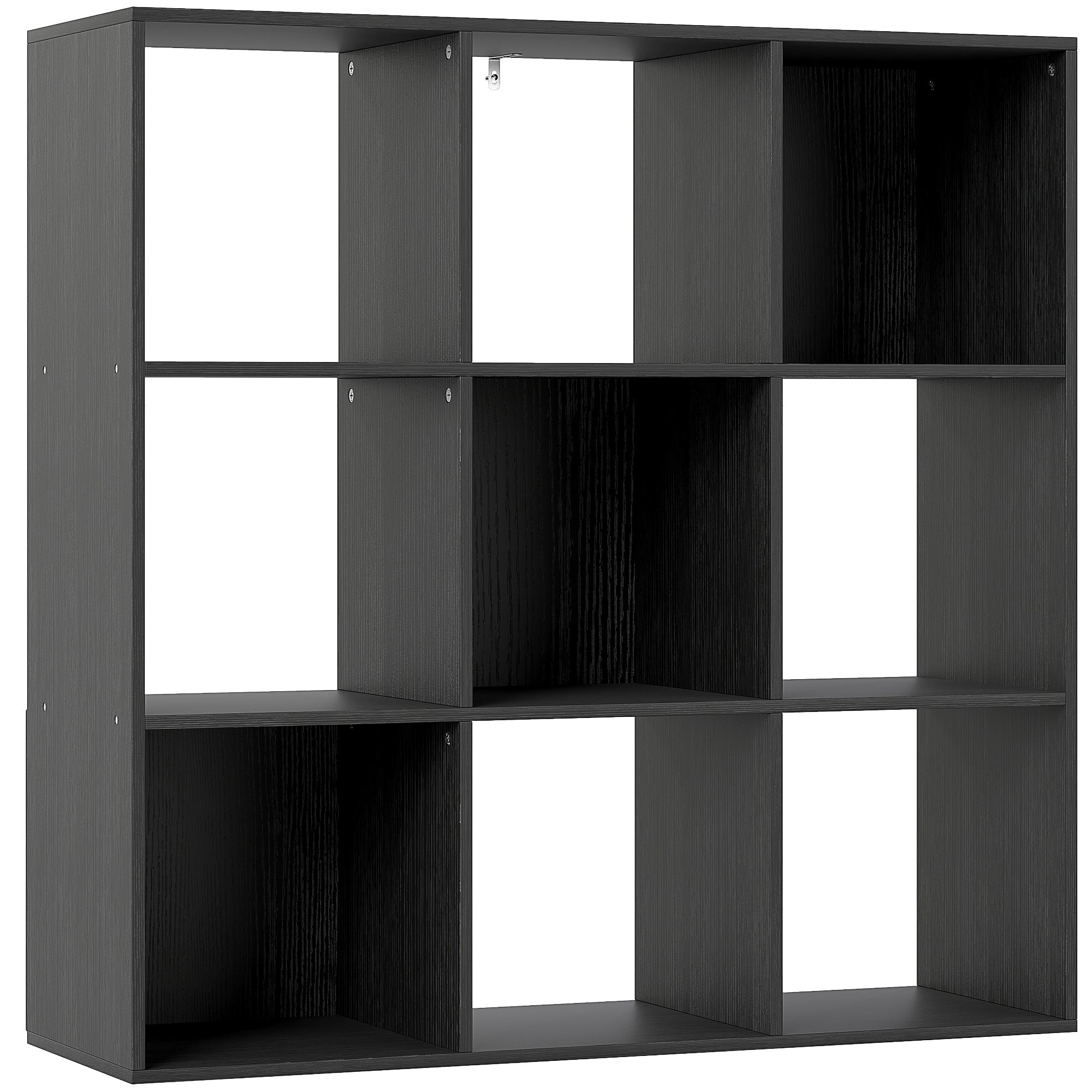 HOMCOM Nine-Cube Storage Shelf - Black – mhstar.co.uk