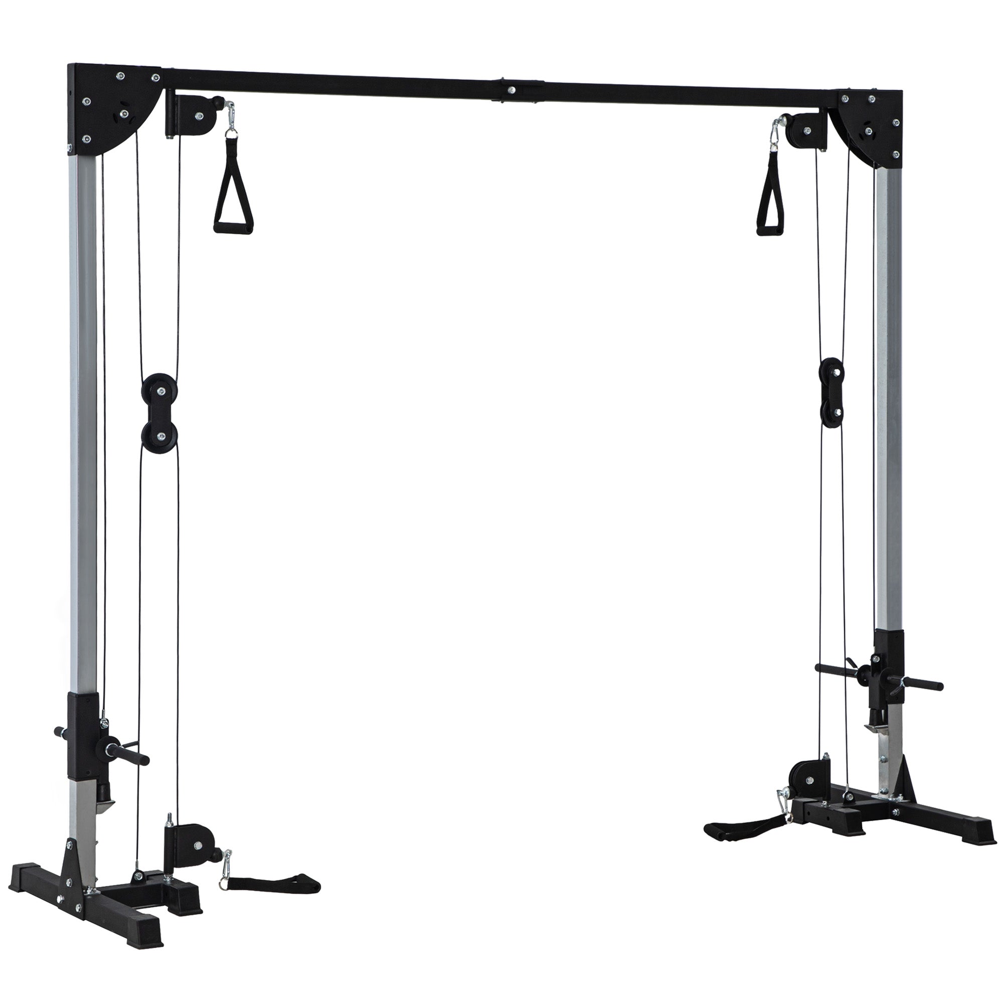 SPORTNOW Multi Home Gym Power Rack with Cable Pulley, 4 Handles for Fu ...