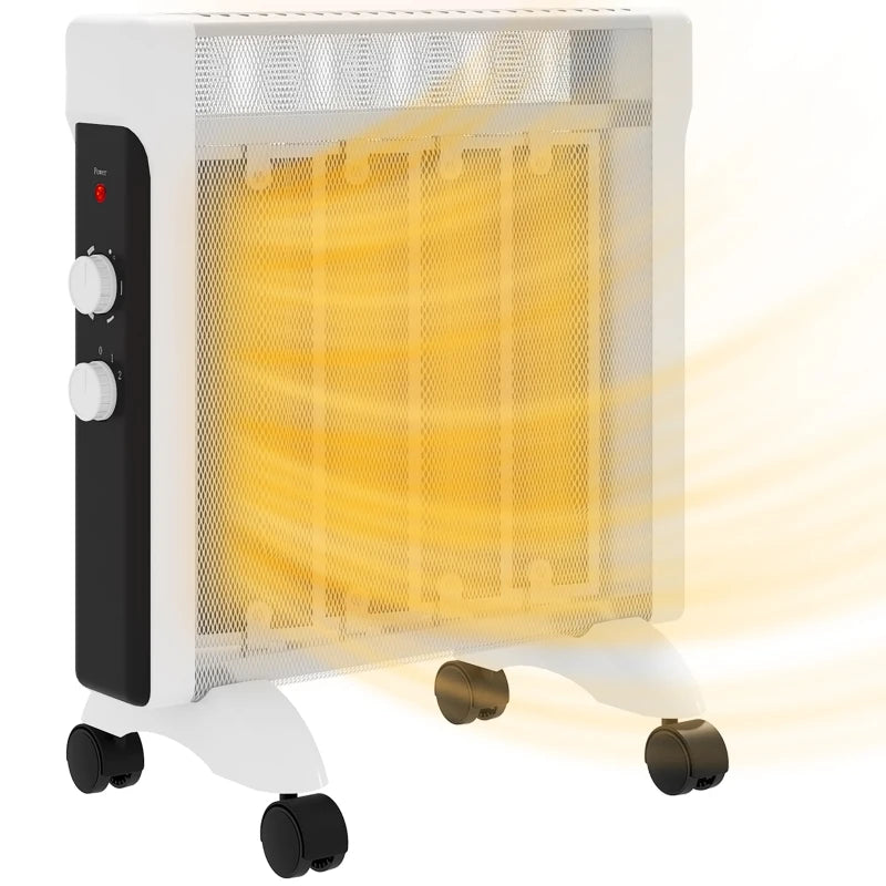 HOMCOM 2kW Electric Heater, 10-45℃ Temperature - White – mhstar.co.uk