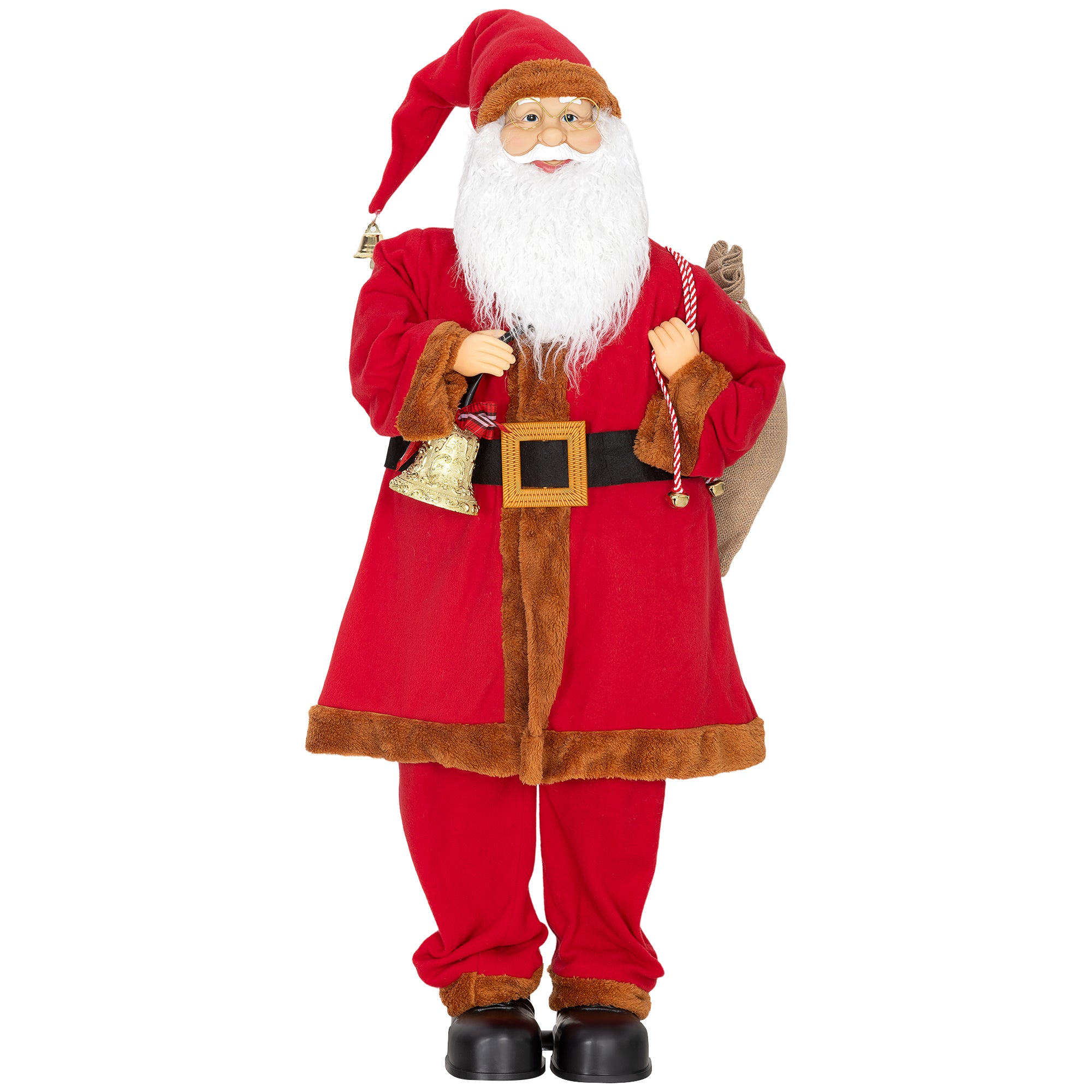 HOMCOM Singing and Dancing Santa Claus with Bell and Sack – mhstar.co.uk