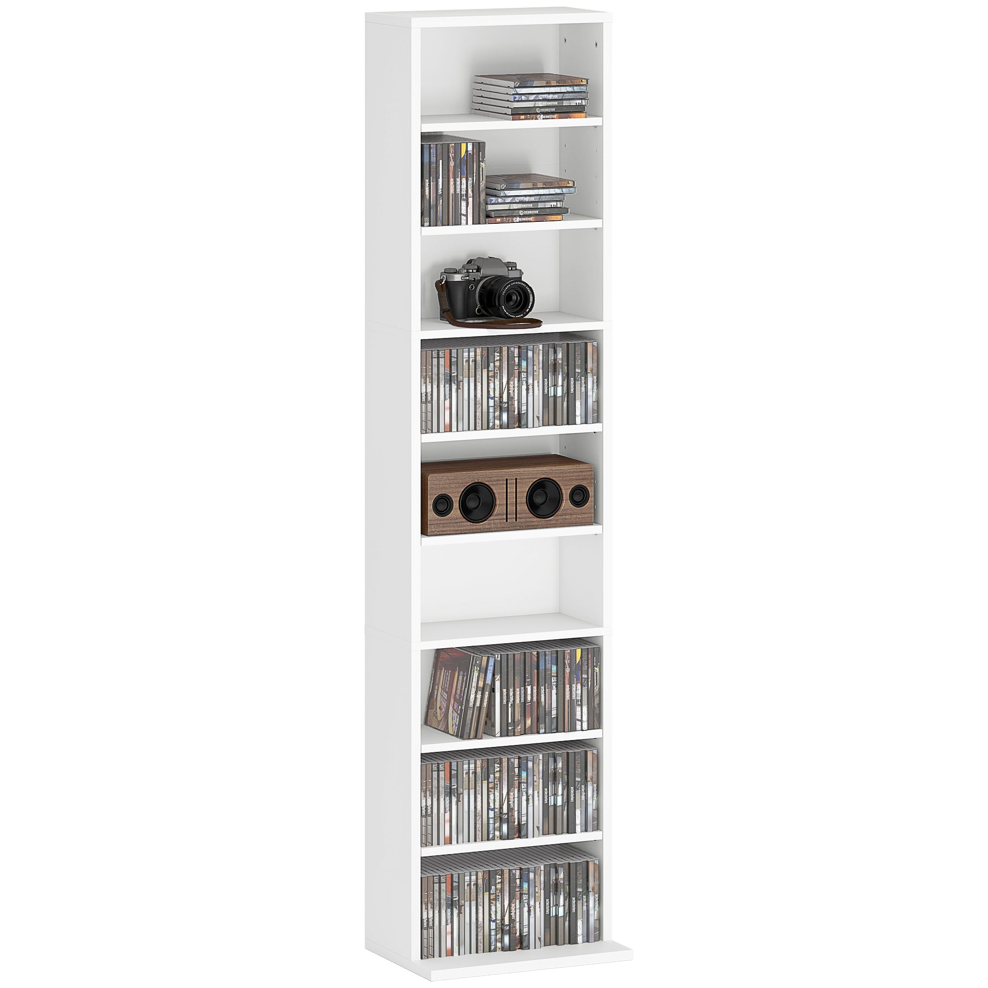 HOMCOM 260 CD/120 DVD Storage Unit - White – mhstar.co.uk