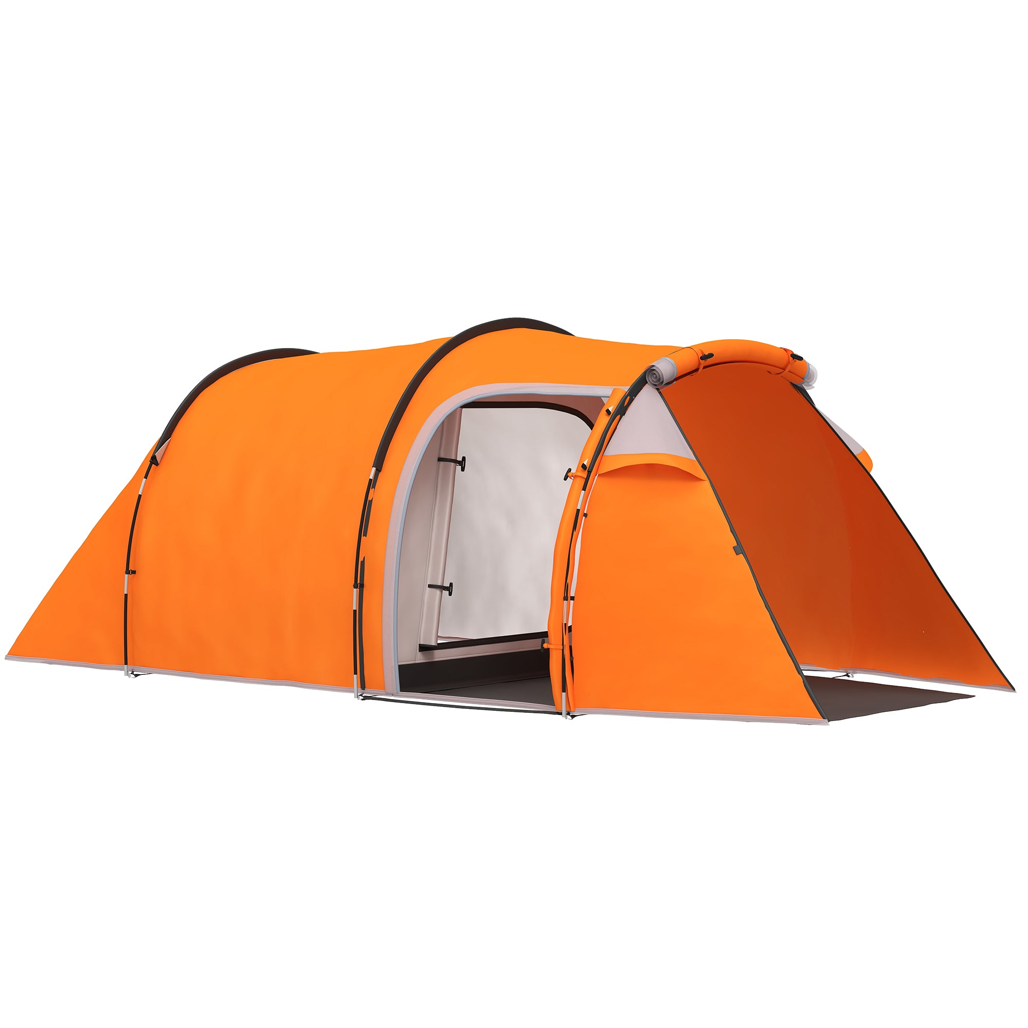 Outsunny 2-3 Man Tunnel Tents w/ Vestibule Camping Tent Porch Air Vent ...