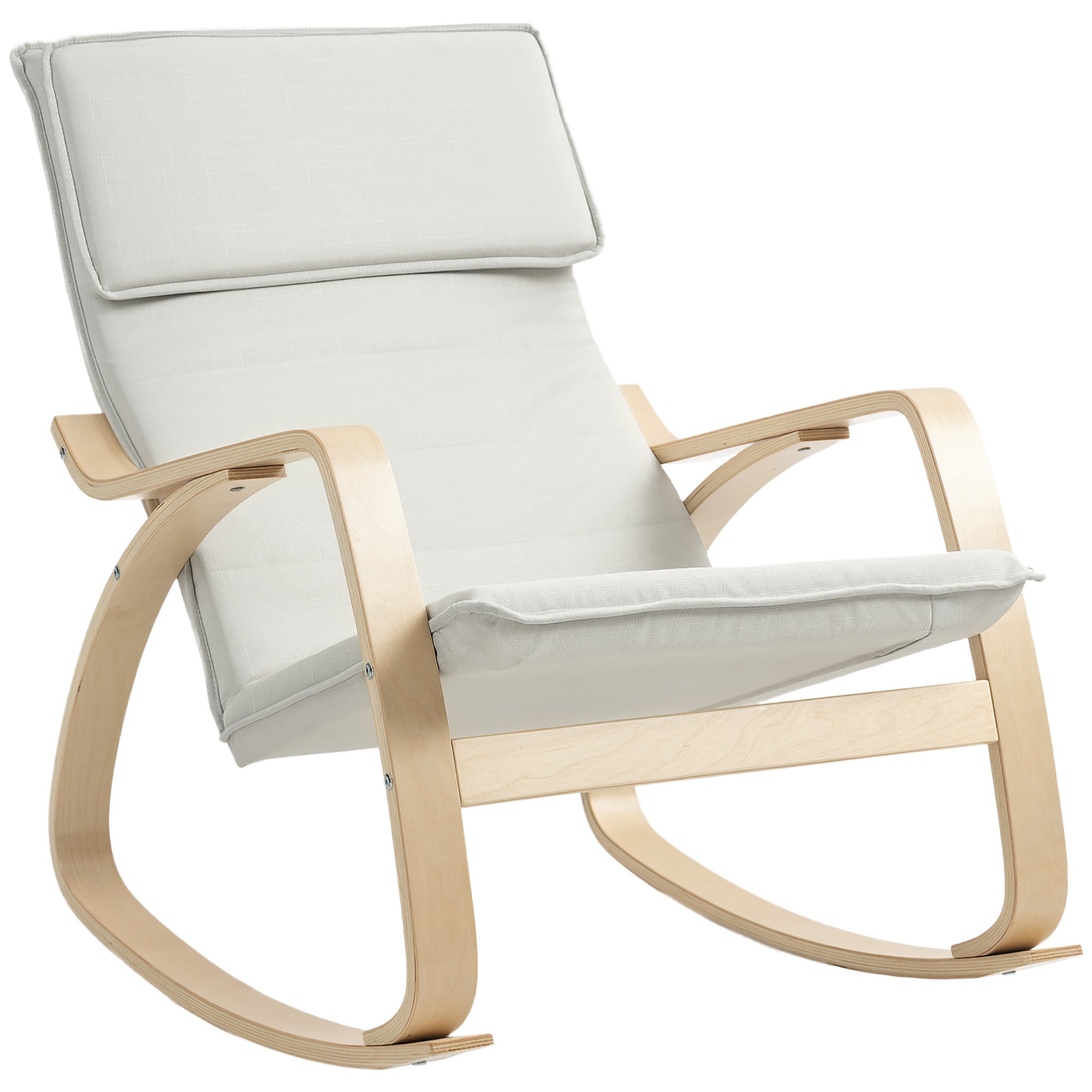 HOMCOM Comfortable Relax Rocking Chair, Upholstered Lounge Chair Recli ...