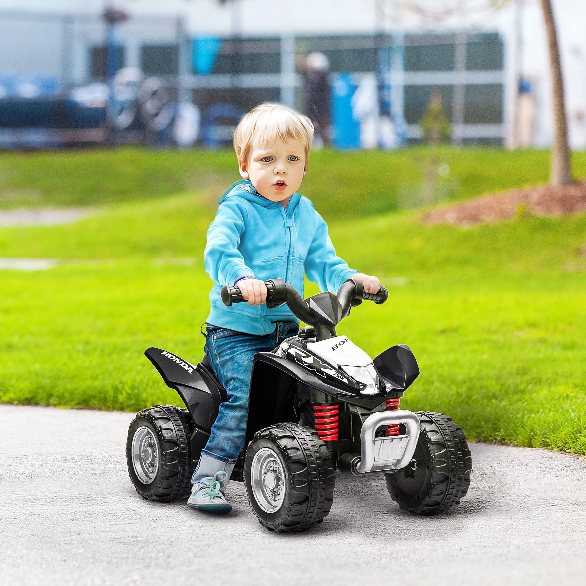 AIYAPLAY Honda Licensed Kids Quad Bike, 6V Electric Ride on Car ATV To ...