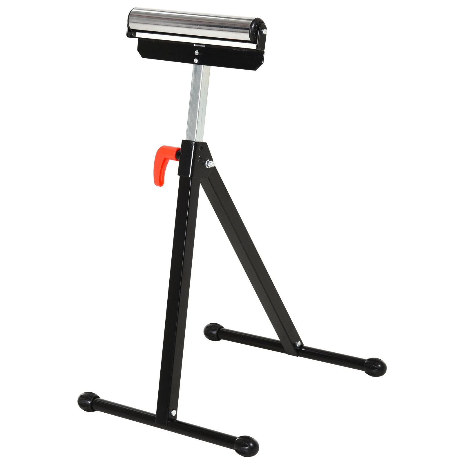 HOMCOM Roller Support Stand Metal Heavy Duty Adjustable Foldable Bench ...