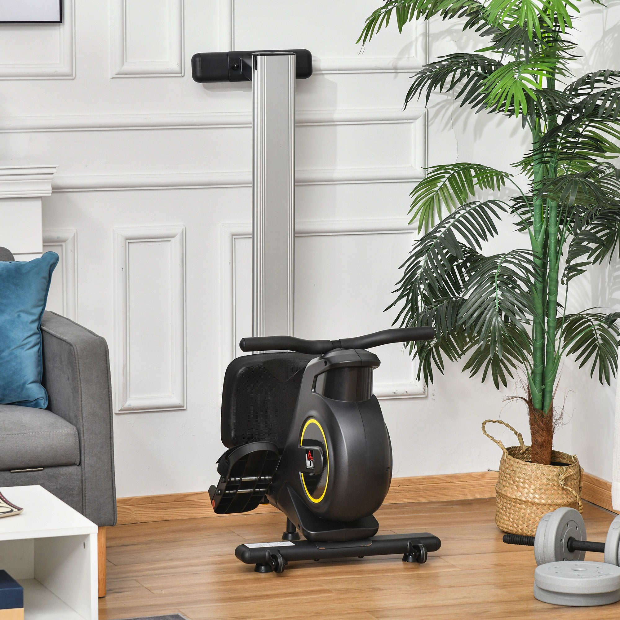 HOMCOM Fitness Adjustable Magnetic Rowing Machine Rower w/ LCD Digital ...