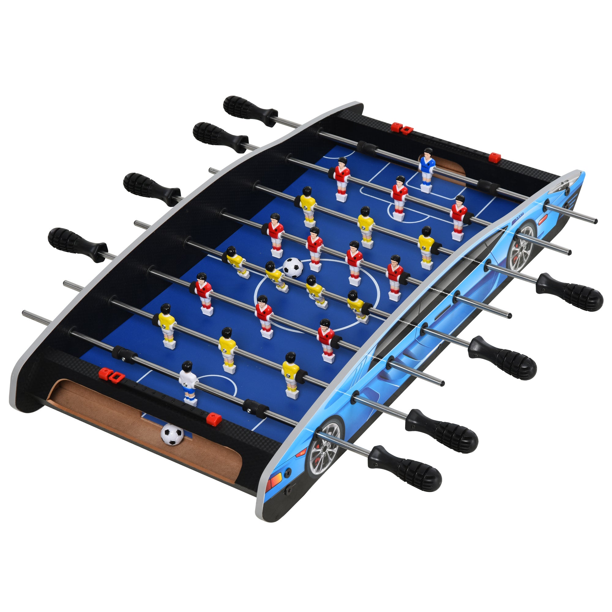 HOMCOM 2ft Indoor MDF Football Table-Top Blue – mhstar.co.uk