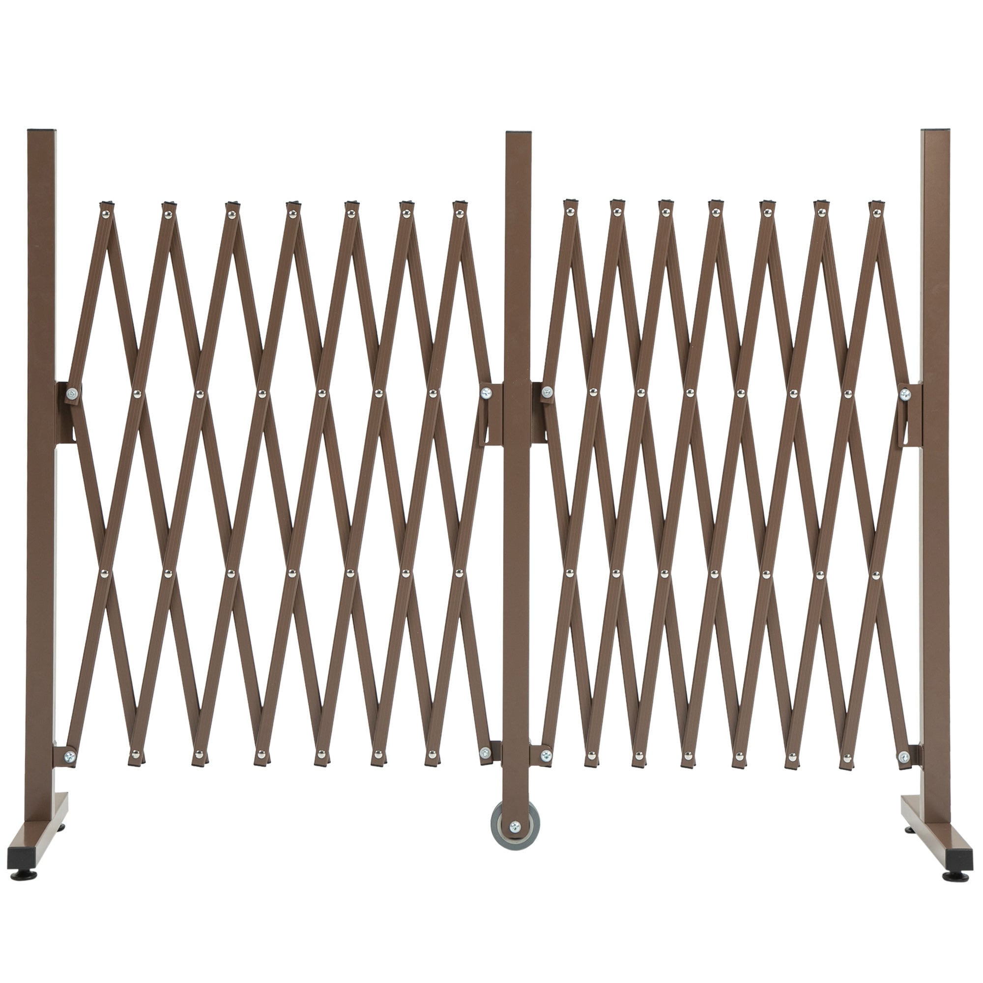 Outsunny Expanding Trellis Fence Freestanding Movable Fence Foldable G ...